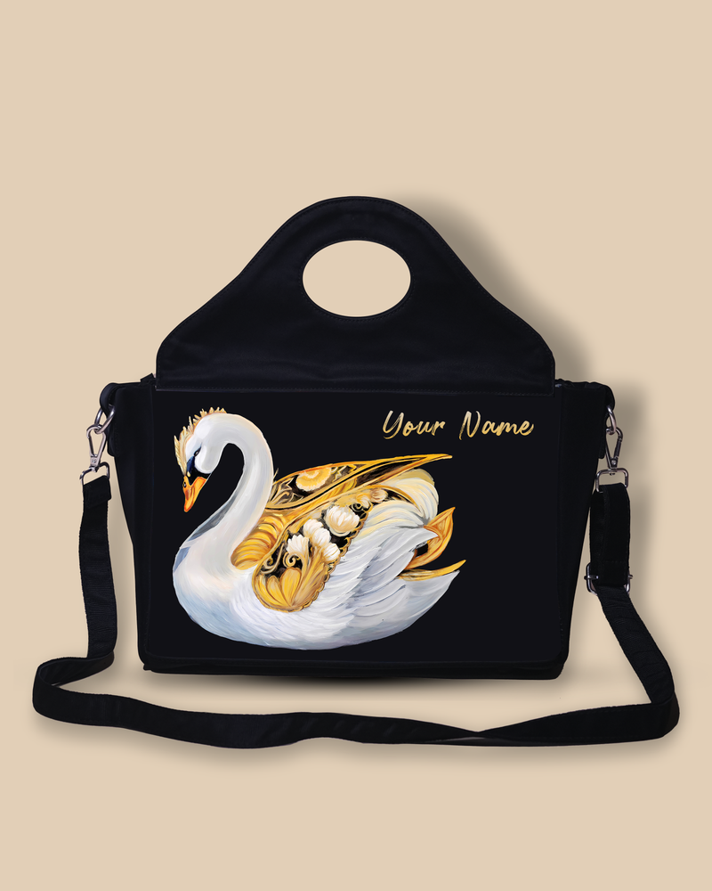 Shop Online Swan Bird Customized Sling Purse for Women - Invoguishindia
