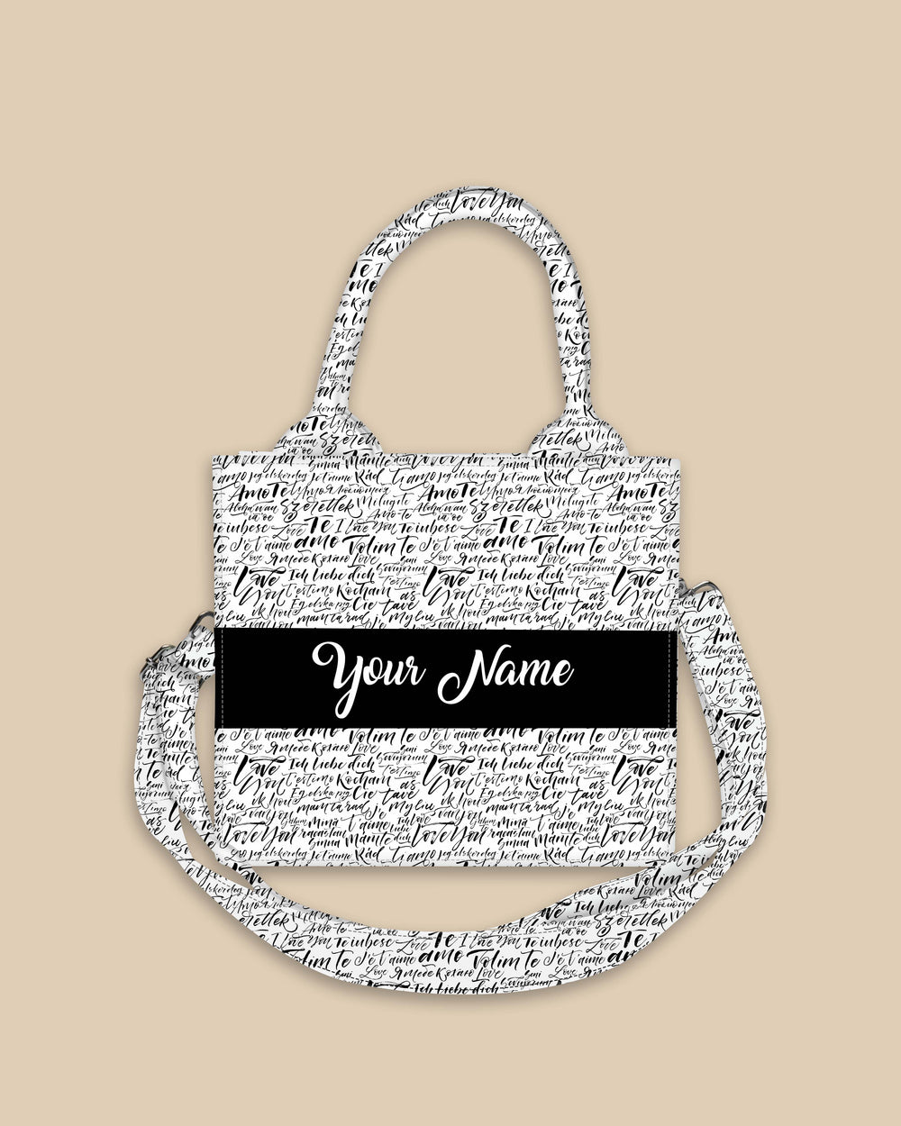 Stylish Customized Tote Bag with Fragmented Script - Invoguishindia